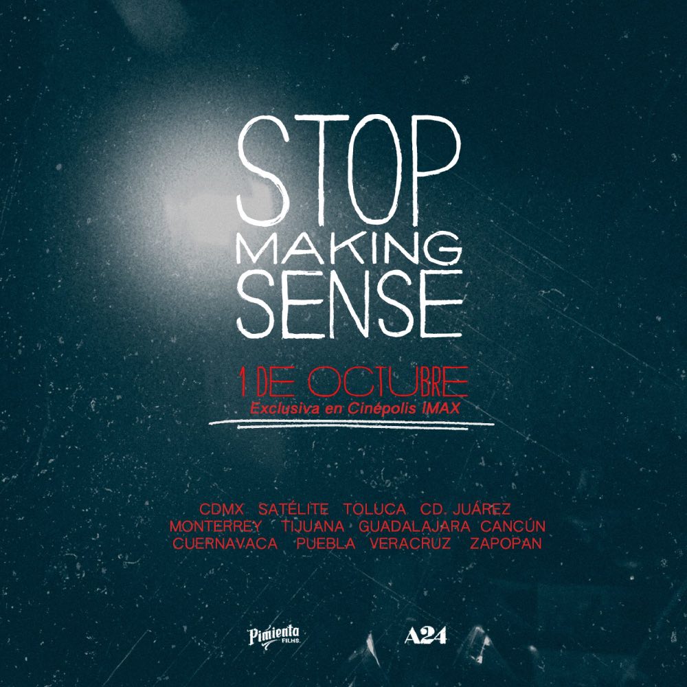 Stop Making Sense: la remasterización en 4K llega a México y ...